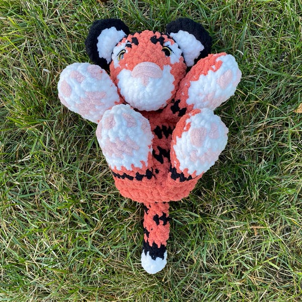 Topaz the Tiger Snuggler PDF Crochet Pattern - Etsy