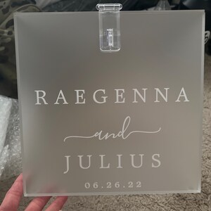 Personalized Name Card Box Wedding Acrylic Card Box With Lock - Etsy