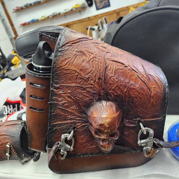 Made to Order-handcrafted Genuine Dark Maroon Vegetal Leather Embossed ...