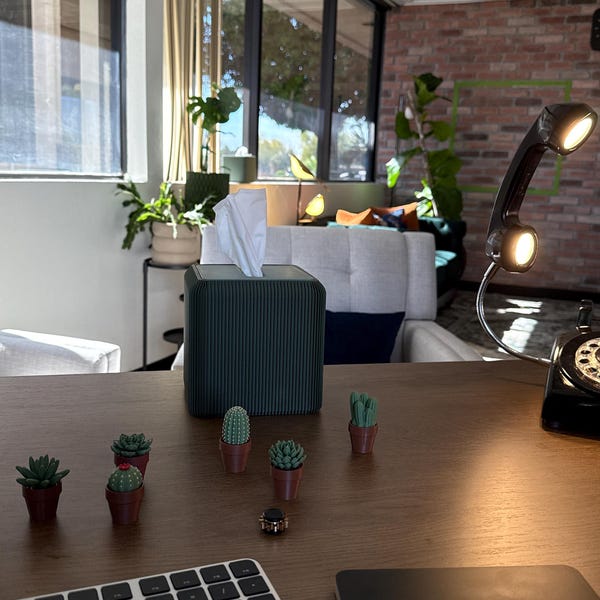 Modern Ribbed Tissue Box Cover Rc.1 | Fits Standard Cube Box ...