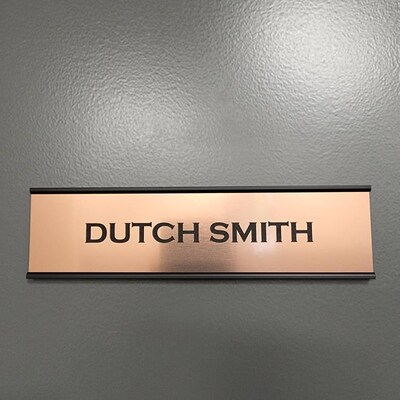 Personalized Office Name Plate With Holder 2x8 - Etsy