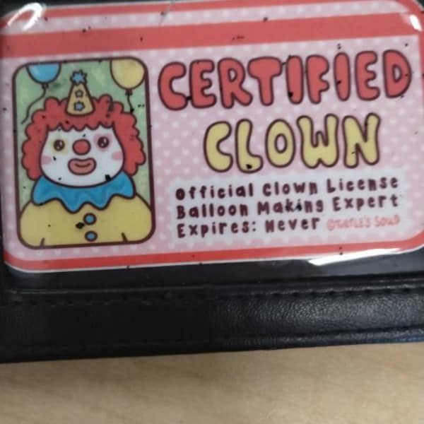 Certified Clown License Vinyl Sticker - Funny Laptop Decal - Etsy