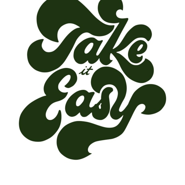 Take It Easy Print, Printable Wall Art, Take It Easy, Motivational ...
