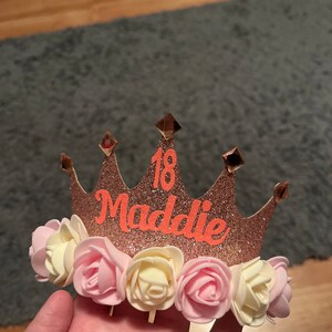 Birthday Crown , Birthday Flowers Crown, Custom Birthday Crown ...