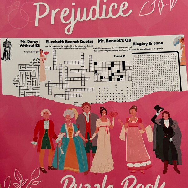 Jane Austen Pride and Prejudice Activity Book Word Search Crossword ...