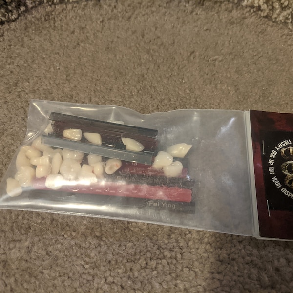HALLOWEEN PROP - Full Set of Dental Quality Human Resin Teeth for Prop ...