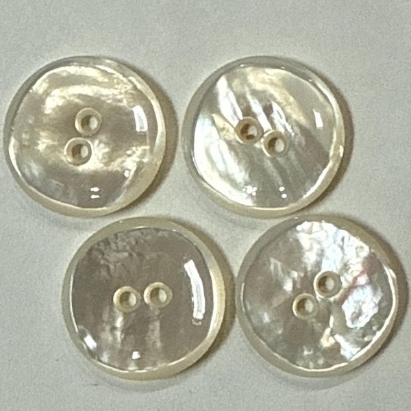 Quality Mother of Pearl Vintage Buttons, Shimmery and Thick Natural ...