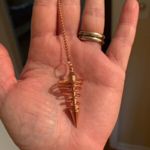 Copper Plated Spiral Pendulum Copper Vortex Pendulum Dowsing - Etsy