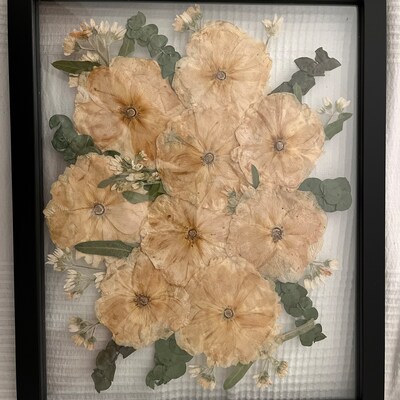 11x14 Custom Floral Shadow Box Wedding Flower Shadow Box Funeral ...