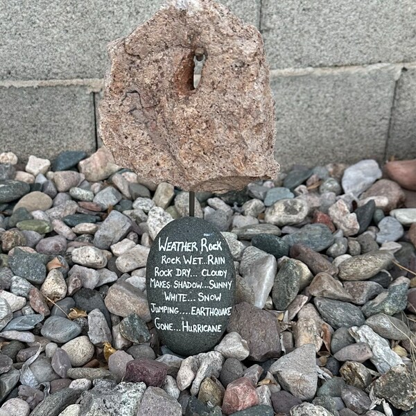 Hand Painted Weather Rock, Novelty Forecasting Stone, Small Gift ...