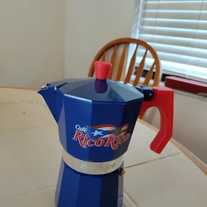 Puerto Rican Greka Coffee Maker | Café Rico Flag Moka Pot - Etsy