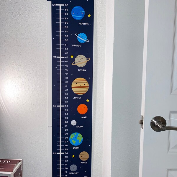 Planet, Personalized Growth Chart, Height Chart, Kids Growth Chart ...
