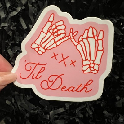 Pink 'til Death Sticker Bridesmaid Proposal Will You Be My Spooky ...