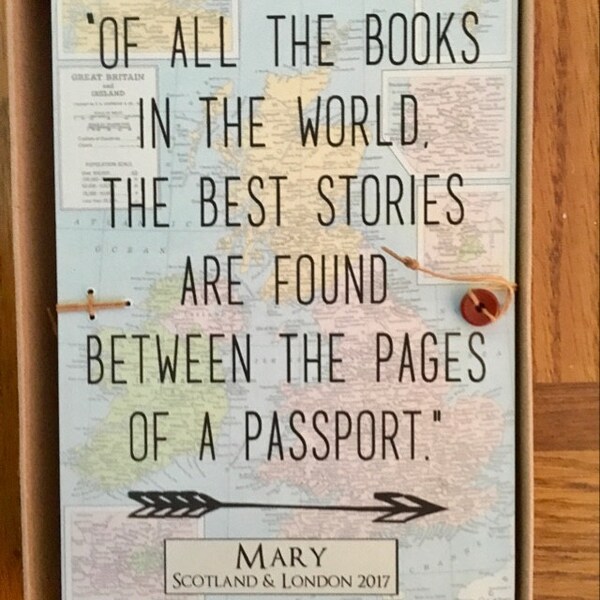 Personalized Adventure Book With Choice of Map and Travel Quote - Etsy