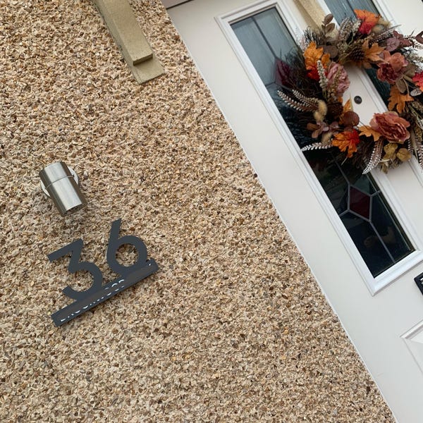 Modern House Numbers | Contemporary Floating House Sign - Etsy
