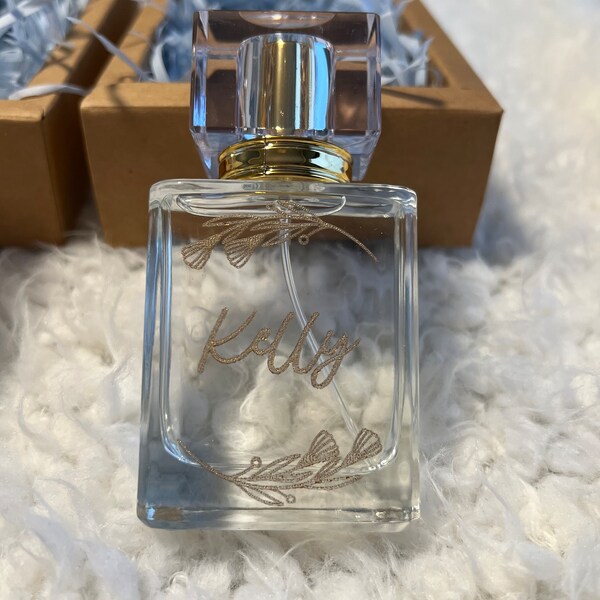 Custom Name Engraved Perfume Bottle (50ml) | Bridesmaid Proposal Gift ...