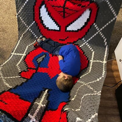 Spiderman C2C Row by Row Written Instructions Graph PDF Download ...