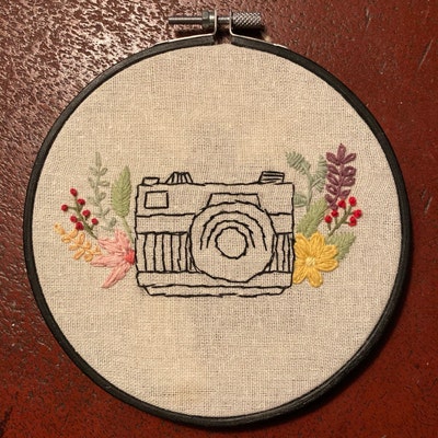 Smile Camera Embroidery Pattern Words Embroidery Pattern Camera Pattern ...