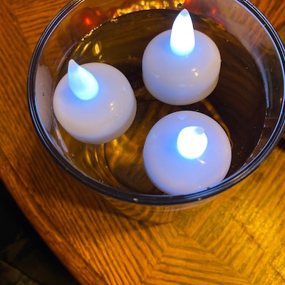 12 Pack White Floating LED Candles, Flameless Candles, LED Party ...