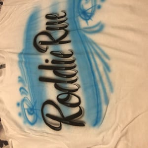 Airbrush T Shirt Script Name - Etsy