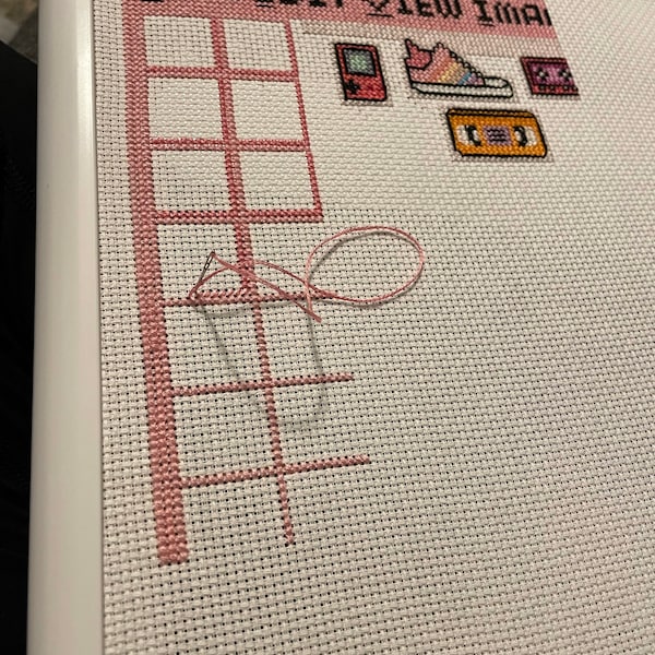 Windows 98 Microsoft Paint 1990's Pastel Vapor Wave Cross Stitch ...