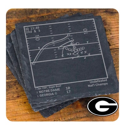 Greatest LSU Football Plays: Slate Coasters set of 4 - Etsy
