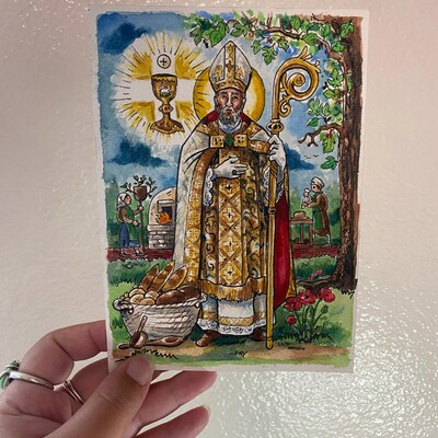 Custom Saint Watercolor Painting choose Your Saint - Etsy
