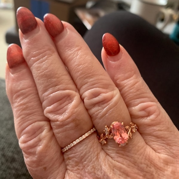 Vintage Oval Black Fire Opal Engagement Ring Set, Unique Rose Gold ...