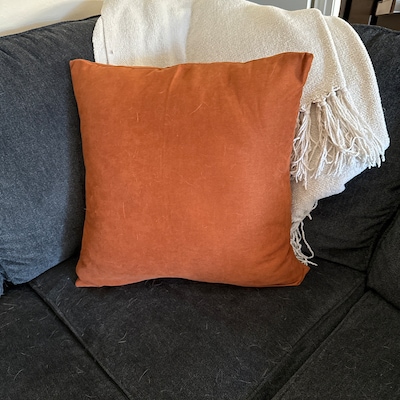 Rust Pillow Cover, Rust Cushion Cover, Rust Color Throw Pillows ...