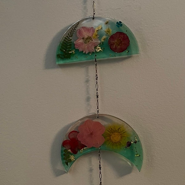 Custom Resin Floral Phases of the Moon Wall Hanging - Etsy
