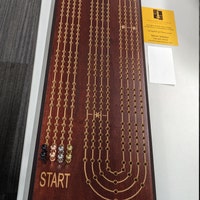 4 Person Extra Large Cribbage Board With Large Metal Pegs, *** FREE ...