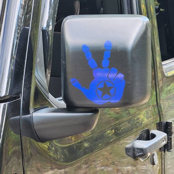 Custom Wave Decals- Set of 2 Fits Jeep Wrangler| Peace Wave | JK, JL ...