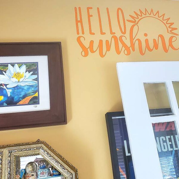 Hello Sunshine Decal - Good Morning Sunshine Wall Decal - Hello ...