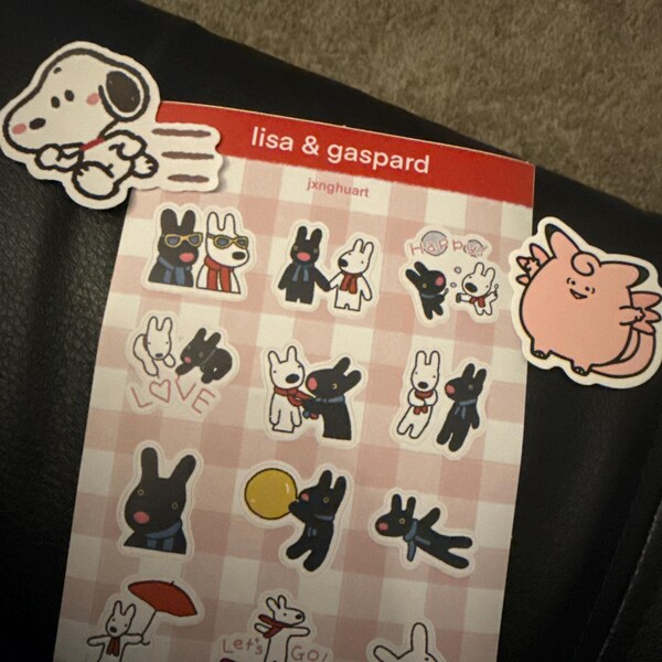 Lisa and Gaspard Sticker Sheet - for Bullet Journal, Bujo, Planner ...