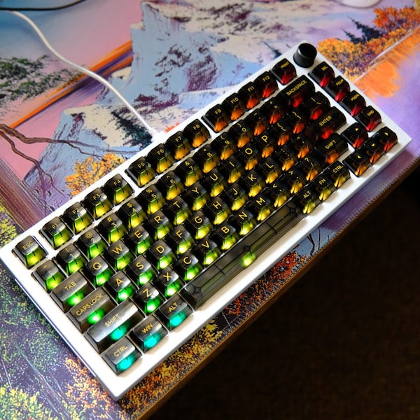Black Clear Keycap Backlight Keycap Transparent Keycap Mechanical ...