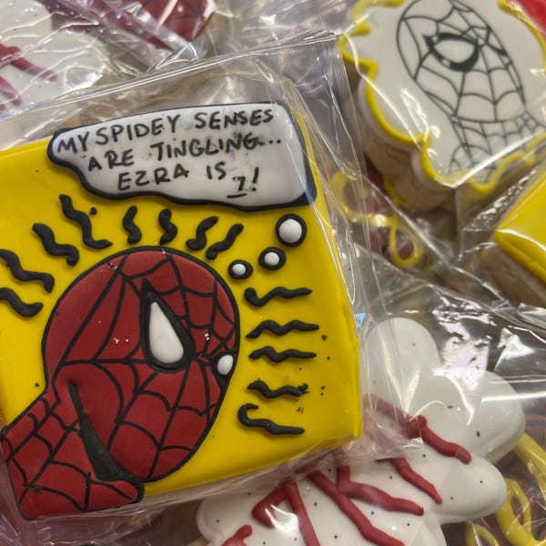 Spider Super Hero Inspired Decorated Sugar Cookies - Etsy