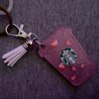 Minnie Mouse Starbucks Pink Drink Inspired Keychain - Etsy