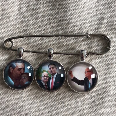 Custom Photo Lapel Pin W/1, 2, 3 or 4 Picture Charms Wedding Picture ...