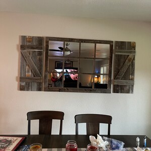 10 Pane Farmhouse Wall Decor Window Mirror Rustic Window | Etsy