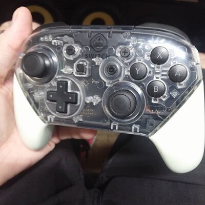 Nintendo Switch Pro Controller Glow in the Dark Replacement Grip ...