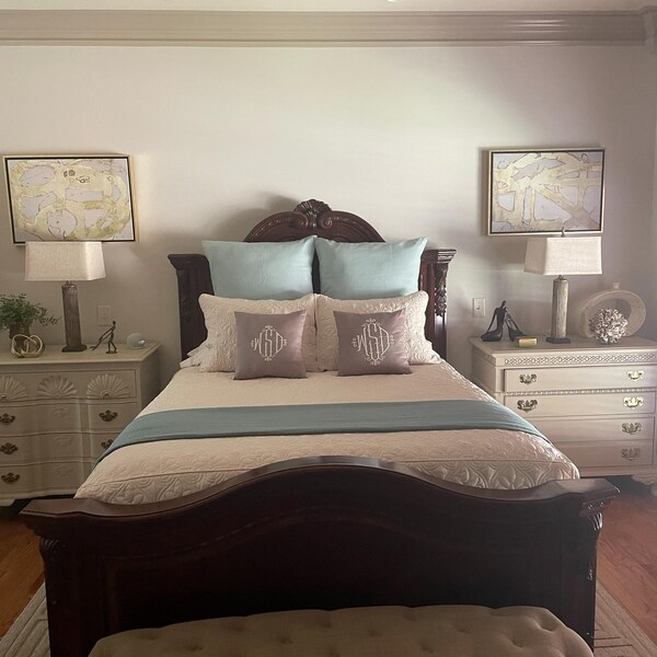 Raspberry Linen Bedding Set 1 Duvet Cover and 2 Pillowcases Softened ...