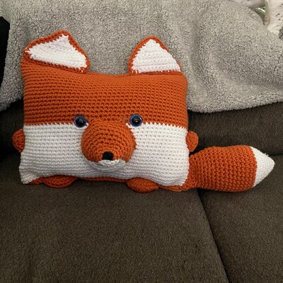 Crochet Pattern Fox, Crochet Pillow Fox, Amigurumi Pattern Fox ...