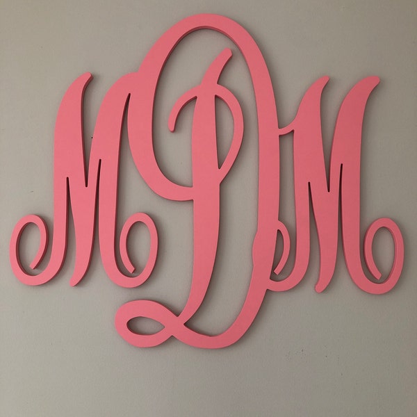 Wood Monogram Wall Decor, PAINTED Monogram,all Sizes, Home Decor ...