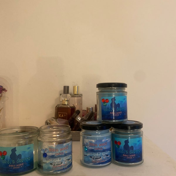 Ariel’s Grotto 8 Oz Glass Candle Jar , Disney Inspired Candle Magic ...