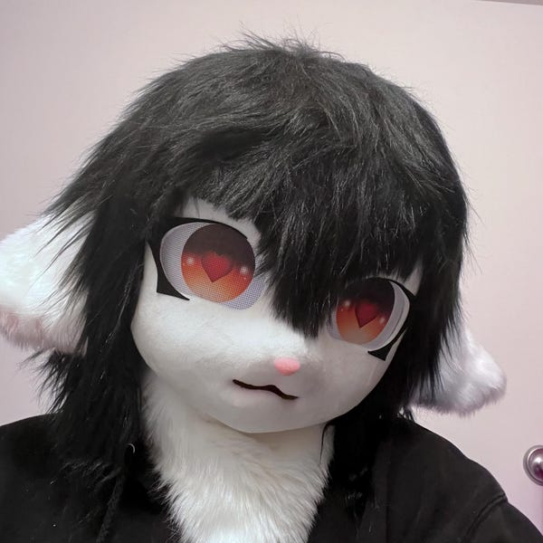 Kig Fursuit Head Cat Furry Head With Lolita Clips, Kig Kemono Fursuit ...