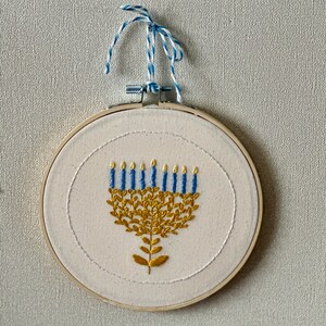 Lighting the Menorah Embroidery Pattern PDF / Digital Hand Embroidery ...