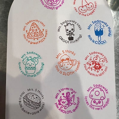 Personalized Name and Date Stamp Custom Teacher Date Stamps - Etsy