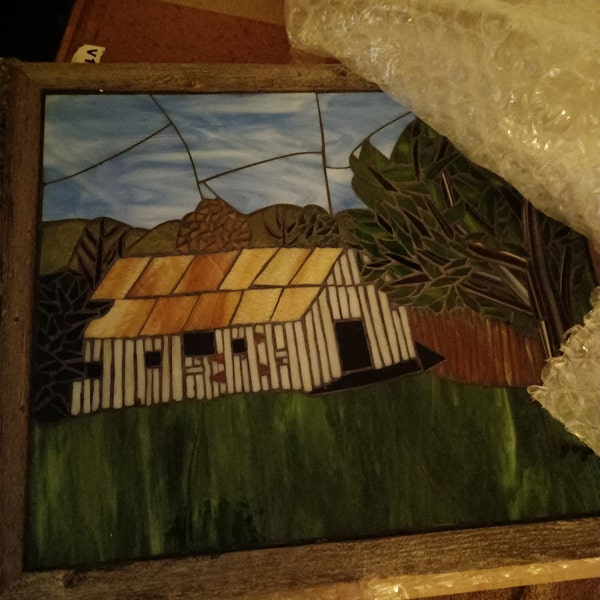 Stained Glass Mosaic Columbines Window Suncatcher - Etsy