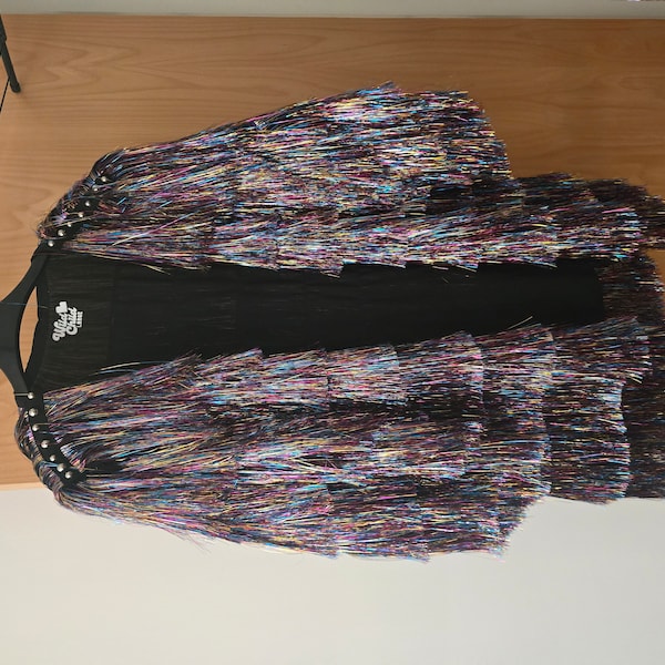 The Lover Iridescent Pink Tinsel Fringe Jacket | Metallic Party Jacket ...