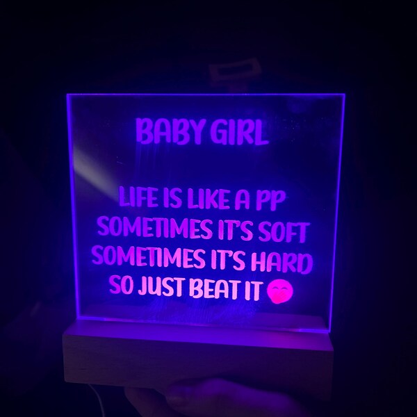 Bonus Daughter Gift Custom Acrylic Plaque With LED Light Personalized ...